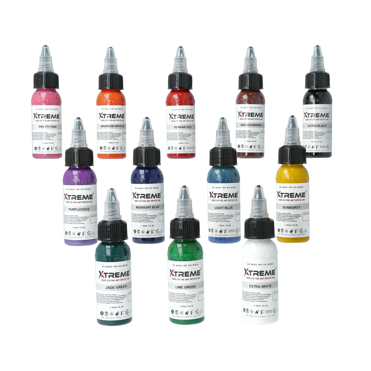 Xtreme Ink - 12 Color Set - 12 x 30 ml