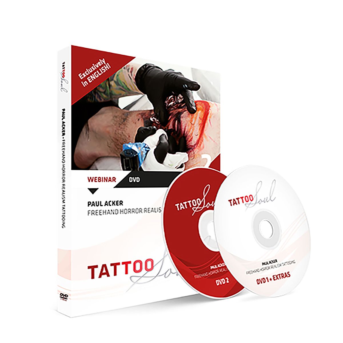 TattooSoul DVD Paul Acker - Freehand Horror Realism Tattooing - 160 min